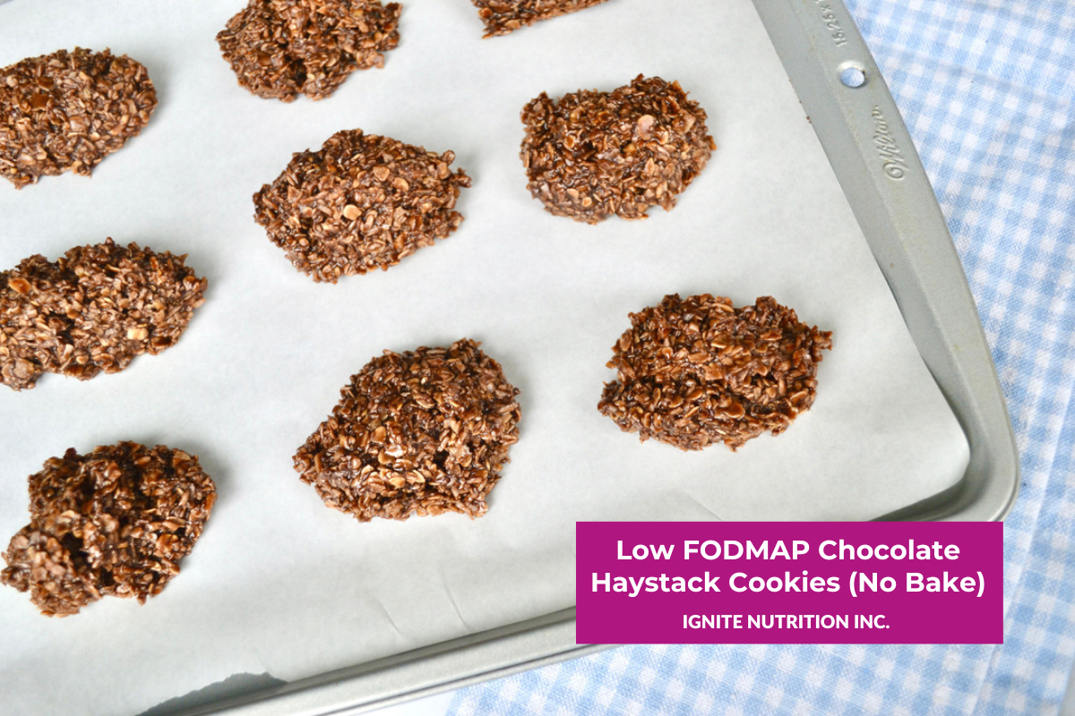 Low FODMAP Chocolate Haystack Cookies (No Bake) - Ignite Nutrition